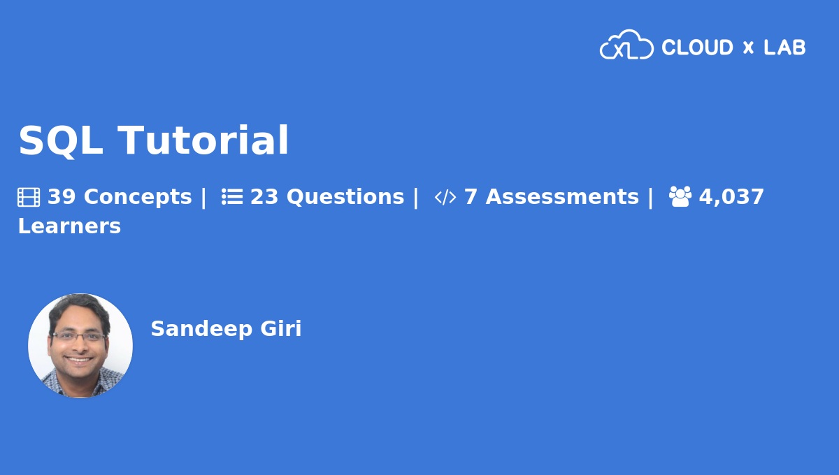 Sql Tutorial Cloudxlab