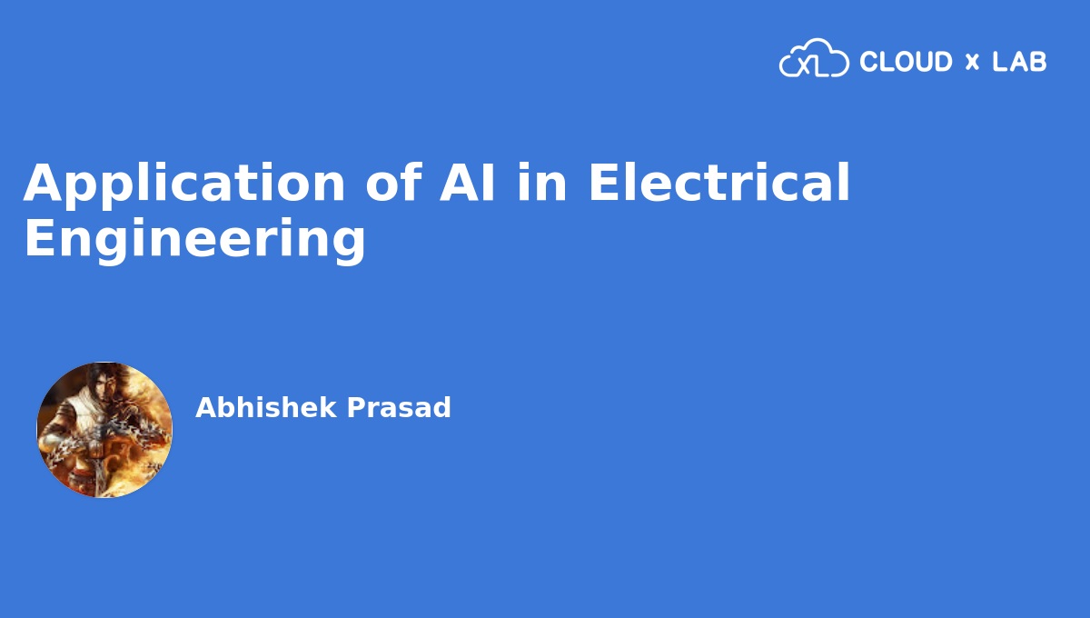 Application of AI in Electrical Engineering | CloudxLab