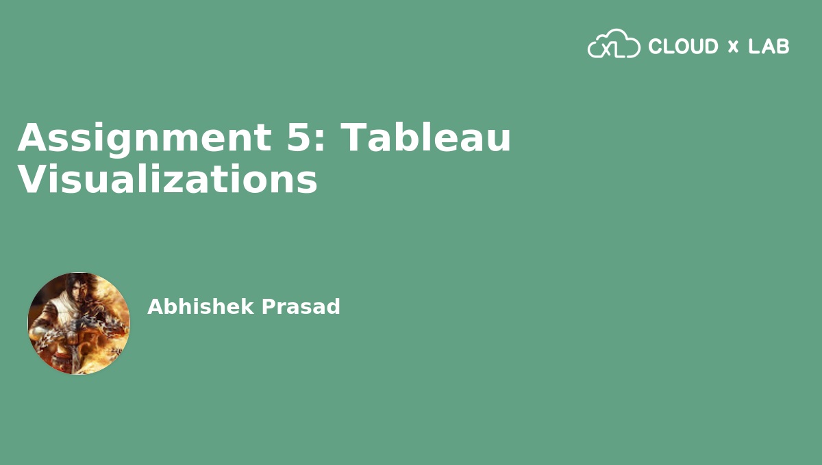 Assignment 5: Tableau Visualizations | CloudxLab