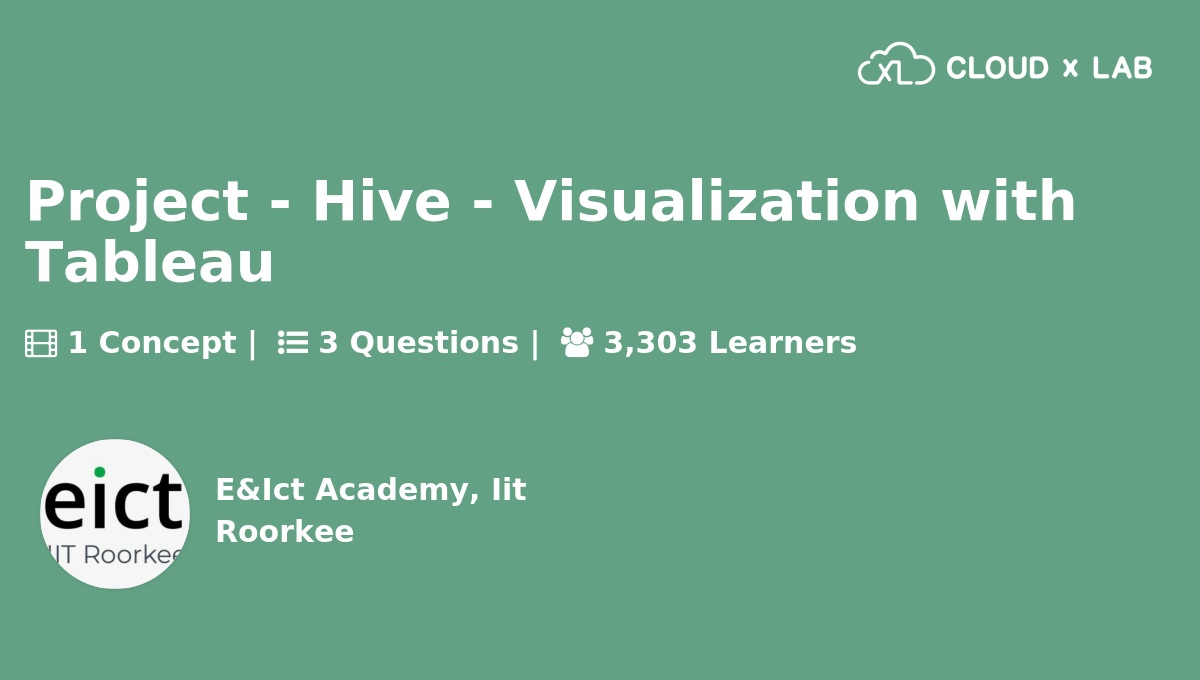 Project - Hive - Visualization with Tableau | CloudxLab