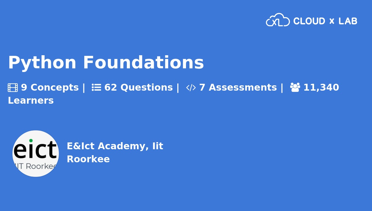 Python Foundations Cloudxlab 