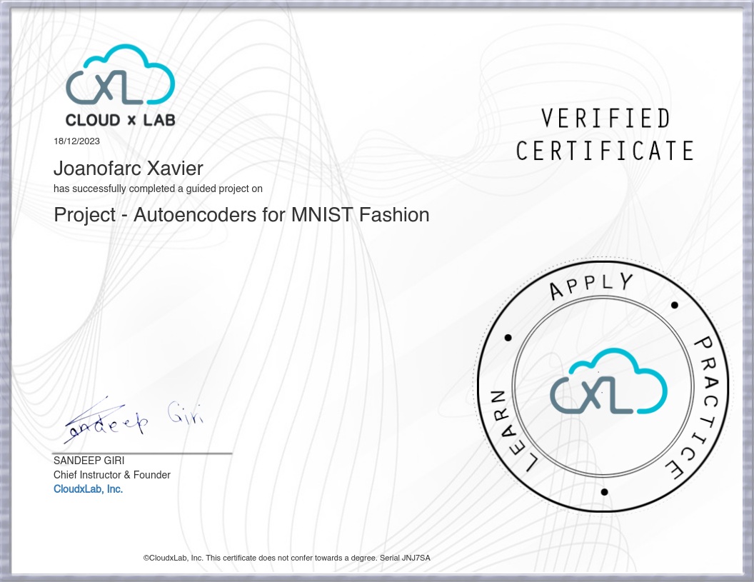 CloudxLab Certificate
